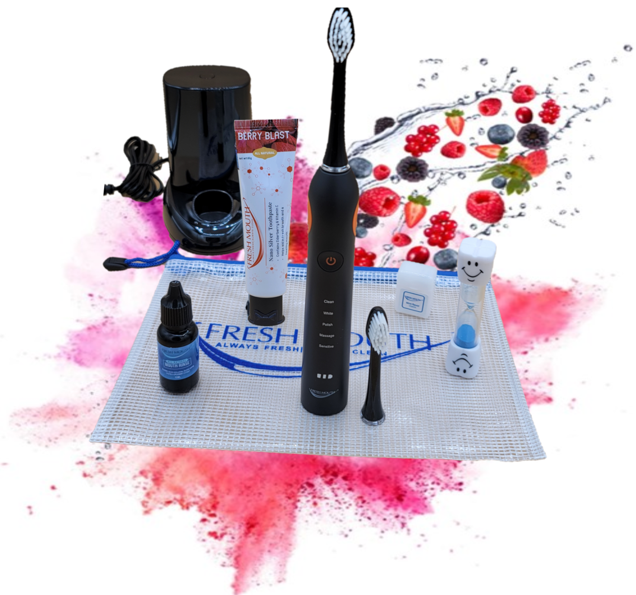 Electric Starter Kit w/Berry toothpaste – Fresh Mouth Club