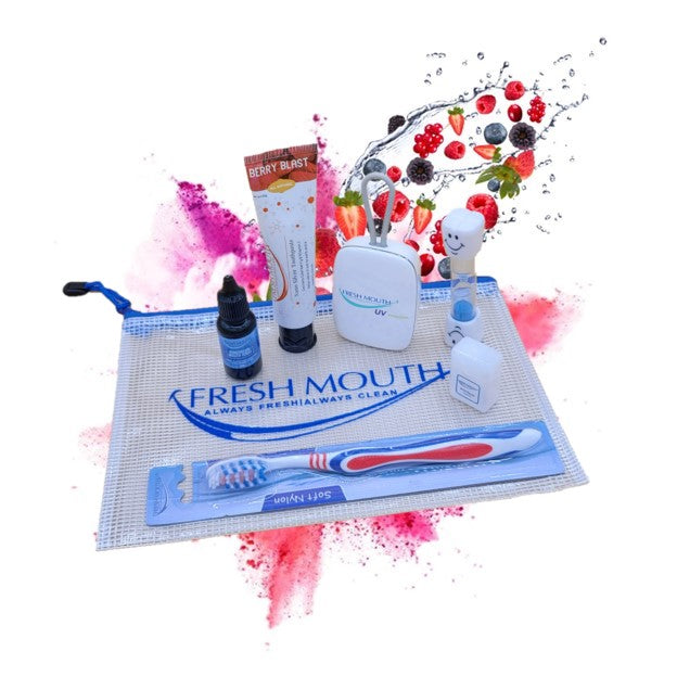 Man starter kit with UV Sanitizer w/Berry TP – Fresh Mouth Club